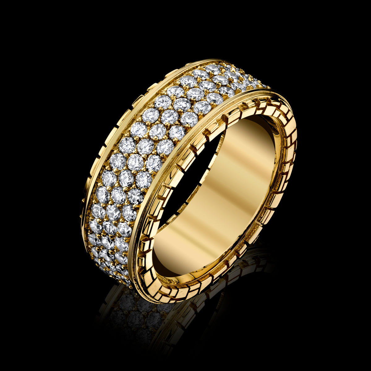 Buy Signature Collection 3 Row Diamond Ring