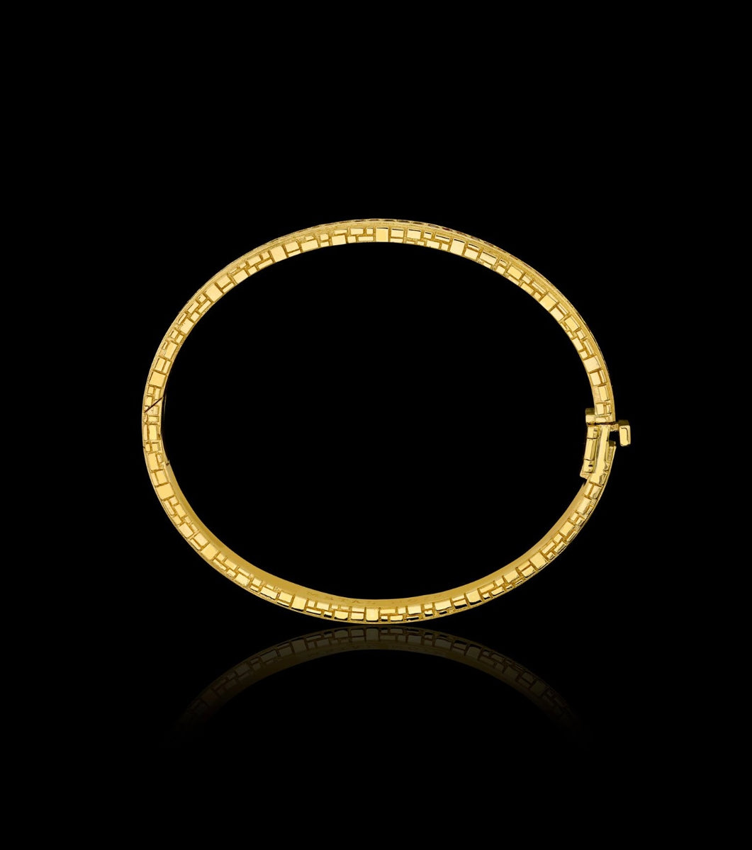 Buy Eternity Cuff Bracelet with Diamonds in Solid 18K White Gold