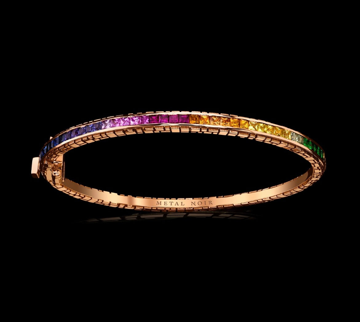 Buy Eternity Cuff Bracelet with Diamonds in Solid 18K White Gold